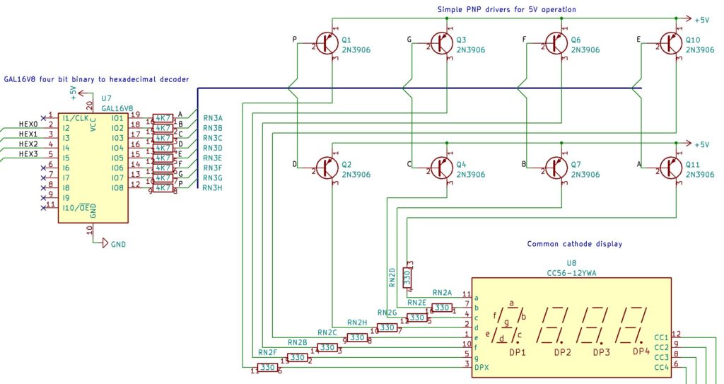 Hexadecimal Value Display for 16 Bit Logic Input - Some Disassembly ...